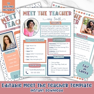 Editable Meet the Teacher Template, Back to School Flyer, All About My ...