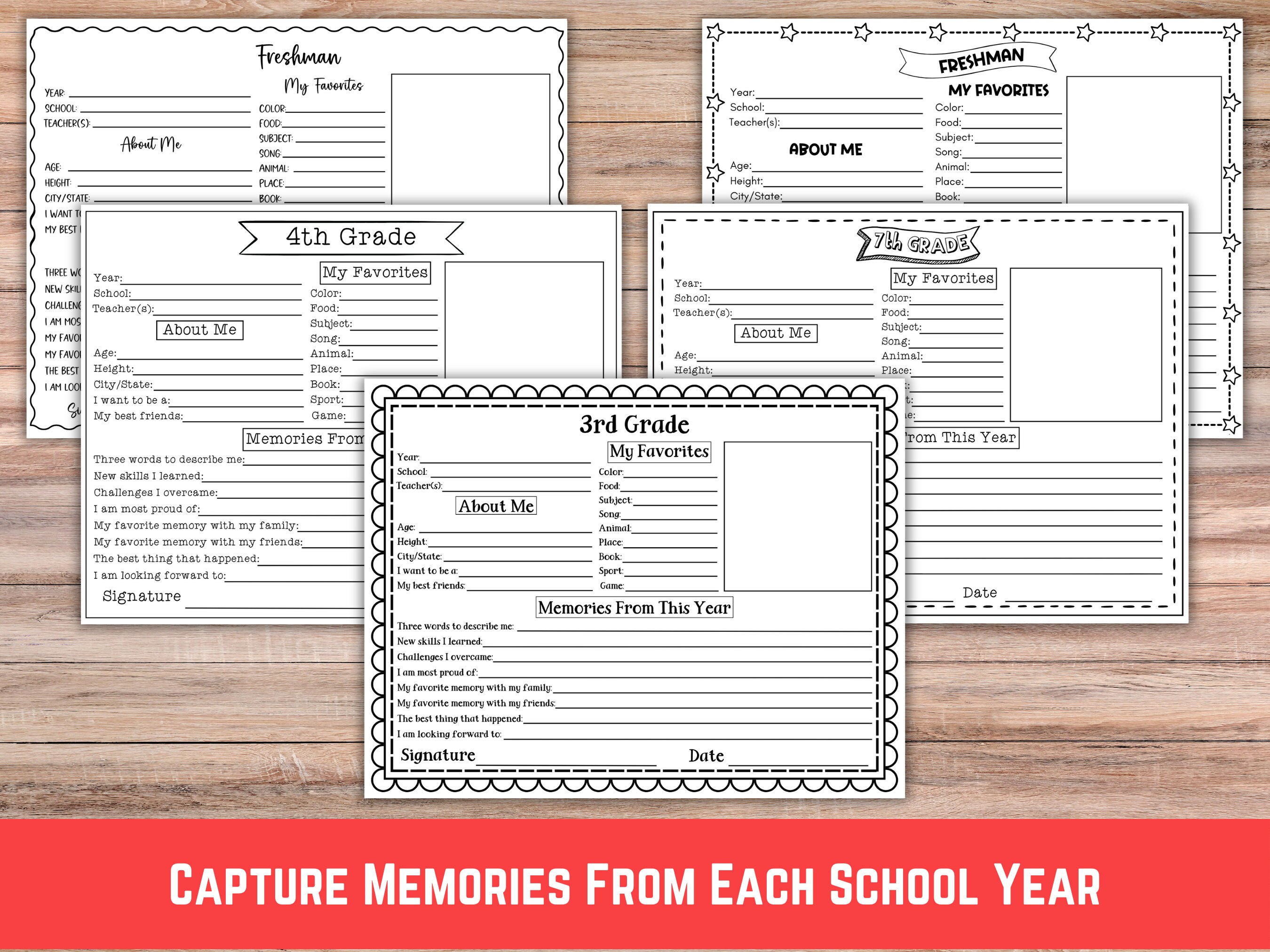 Memory Box Questionnaire, Printable Kids Interview Questions, Keepsake ...