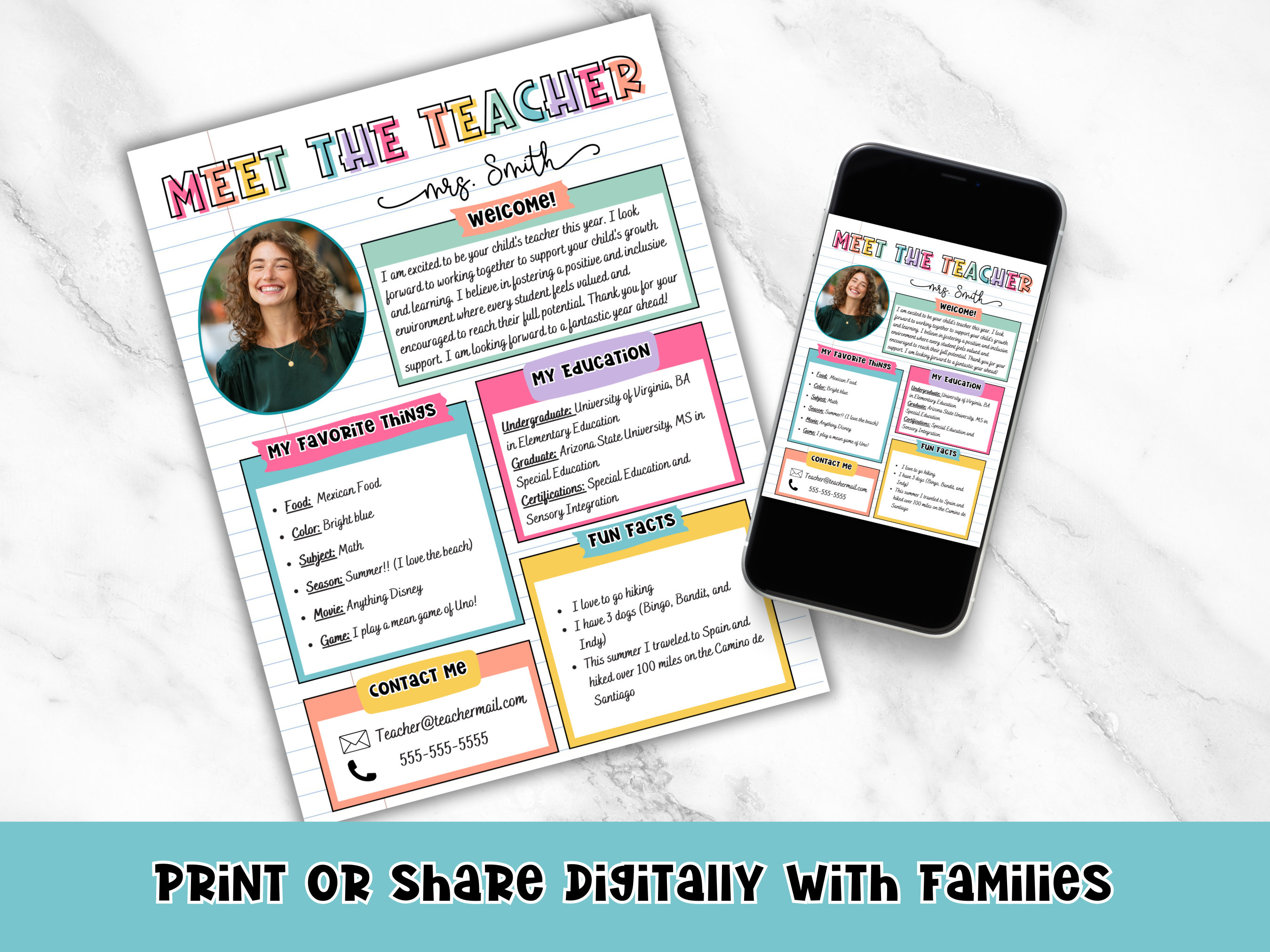 Editable Meet the Teacher Template: Back to School Flyer (digital ...