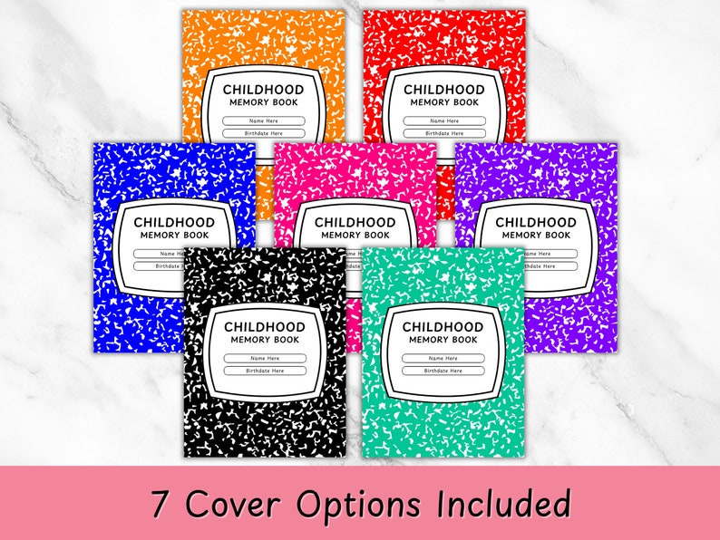 Editable Childhood Memory Book, School Memory Box Kit, Kids Keepsake ...