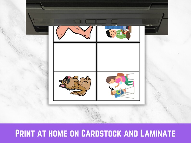 CVC Picture Match Task Cards, Short E Vowel Sound Activity, Printable ...