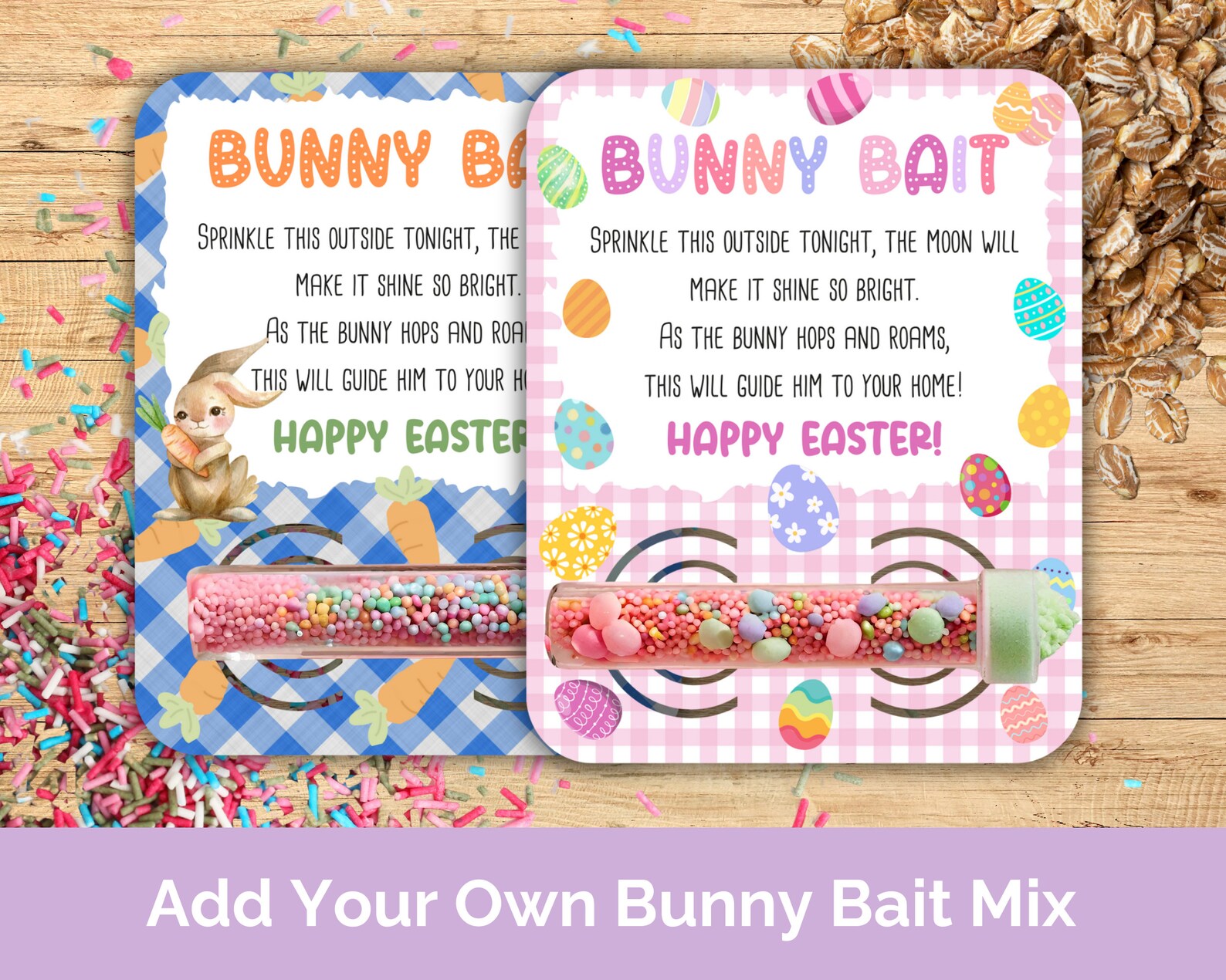 Easter Bunny Bait Card, Printable Bunny Food, Easter Bunny Treat Topper ...