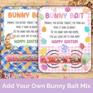Easter Bunny Bait Card, Printable Bunny Food, Easter Bunny Treat Topper ...