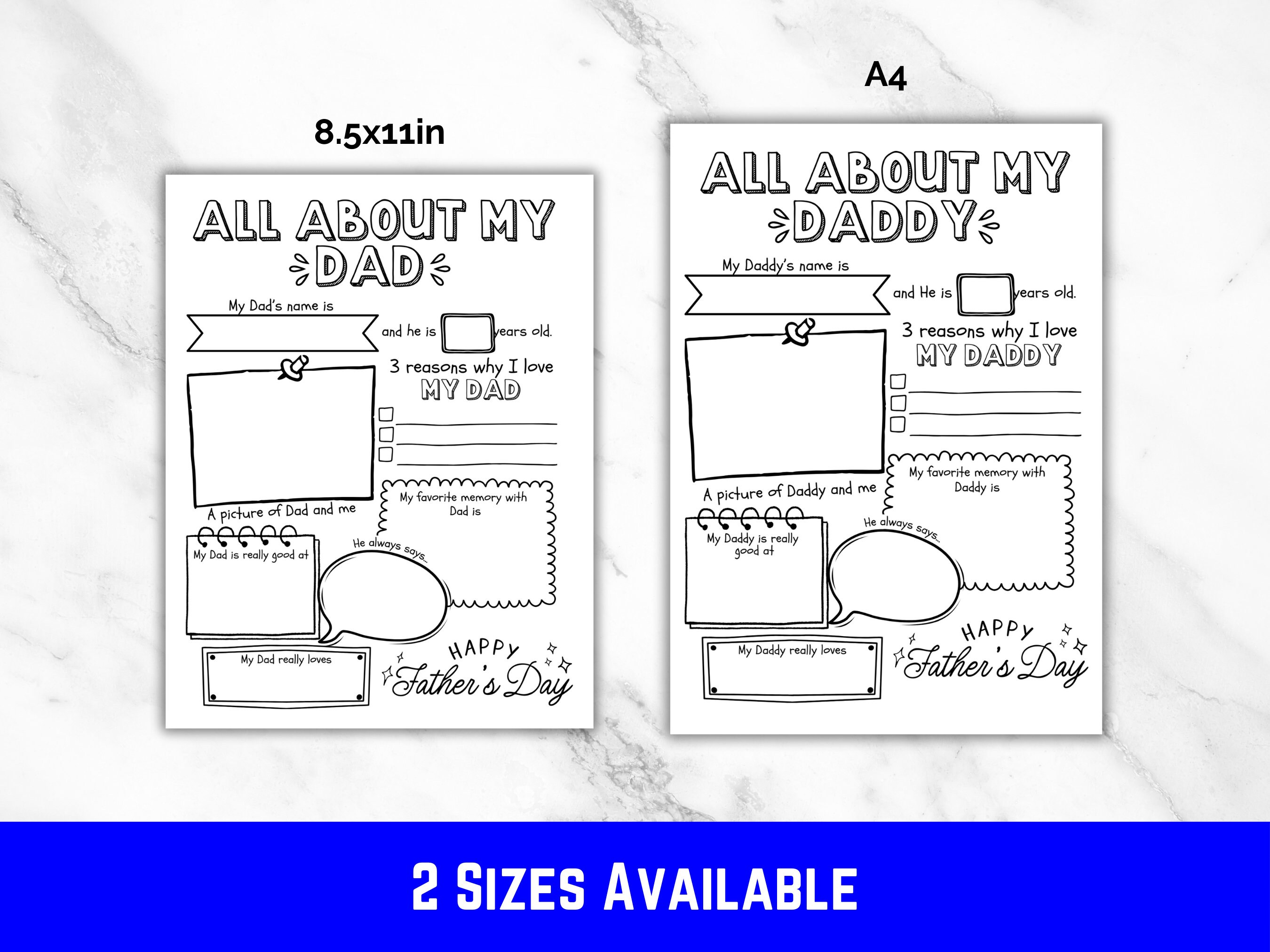 All About My Dad Printable Questionnaire All About My Grandpa