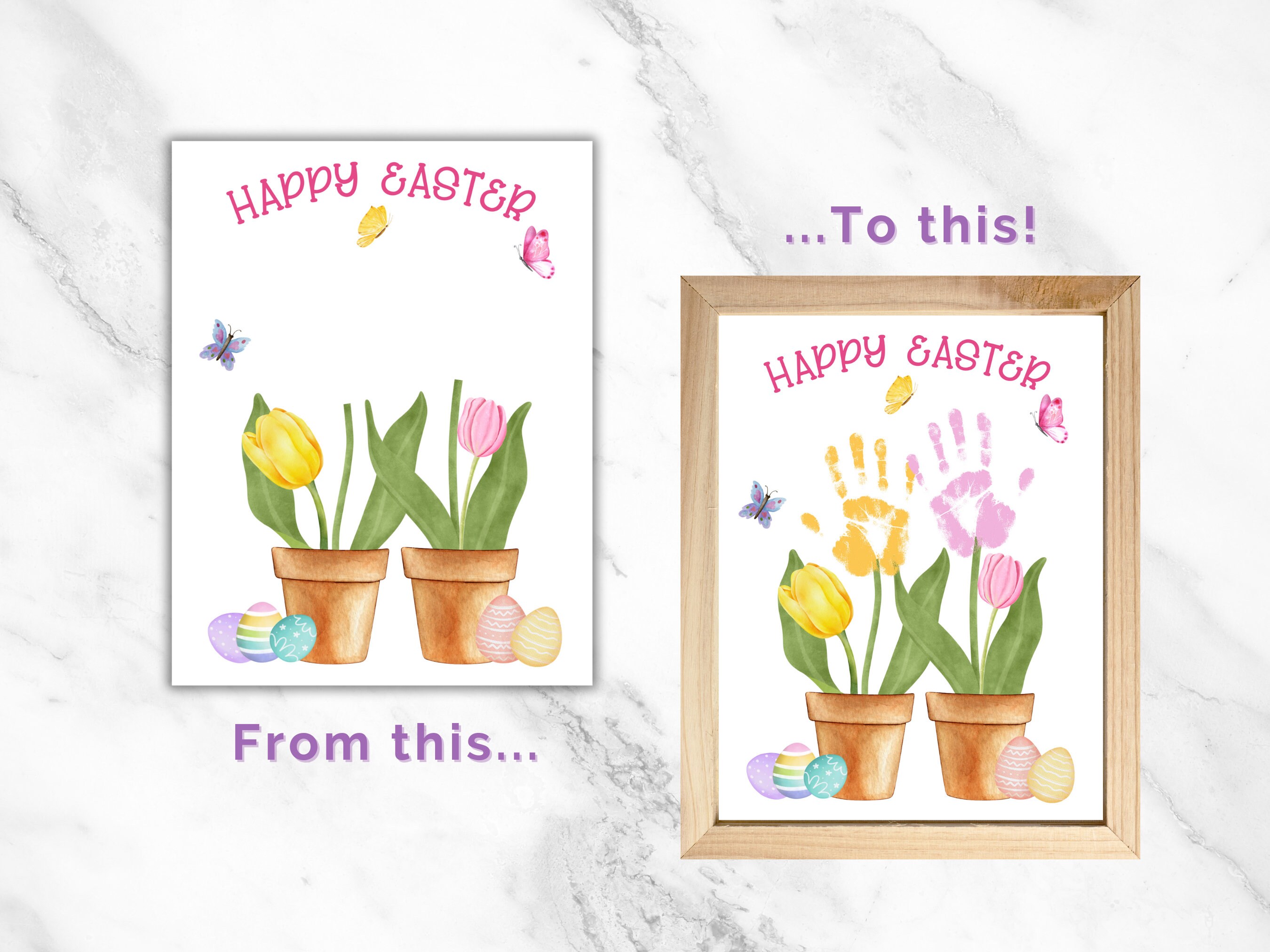 Spring Handprint Craft, Bunny Footprint, Handprint Art, He is Risen ...