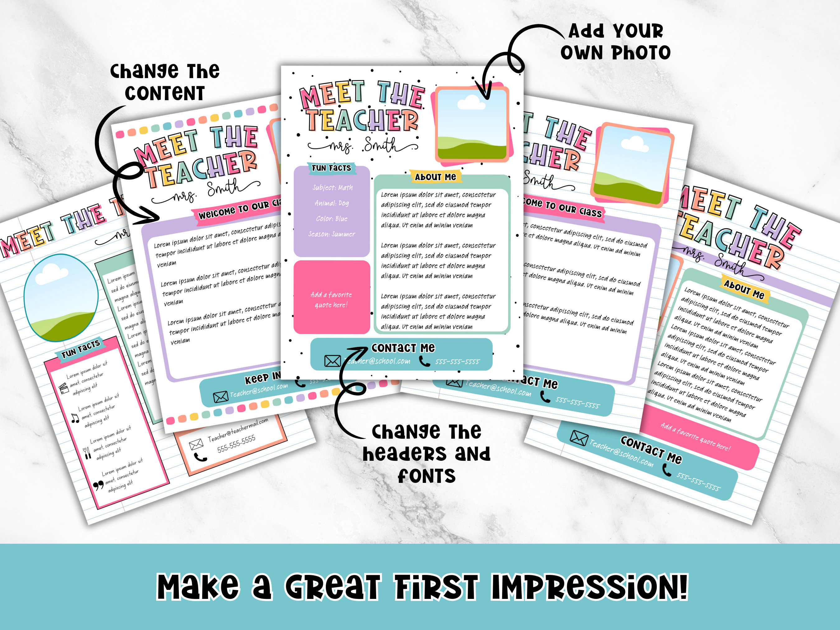 Editable Meet the Teacher Template: Back to School Flyer (digital ...