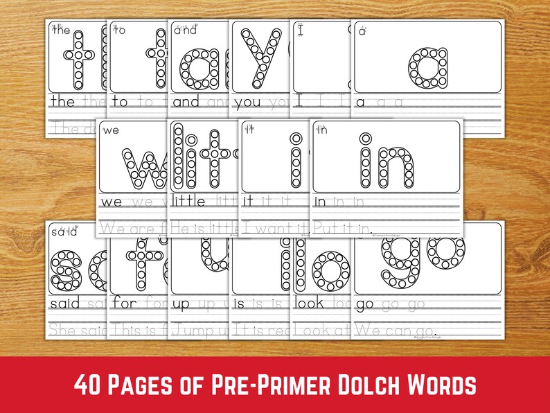 Dolch Word Sight Word Activity, Dolch Sight Words, Dot Marker Sight ...