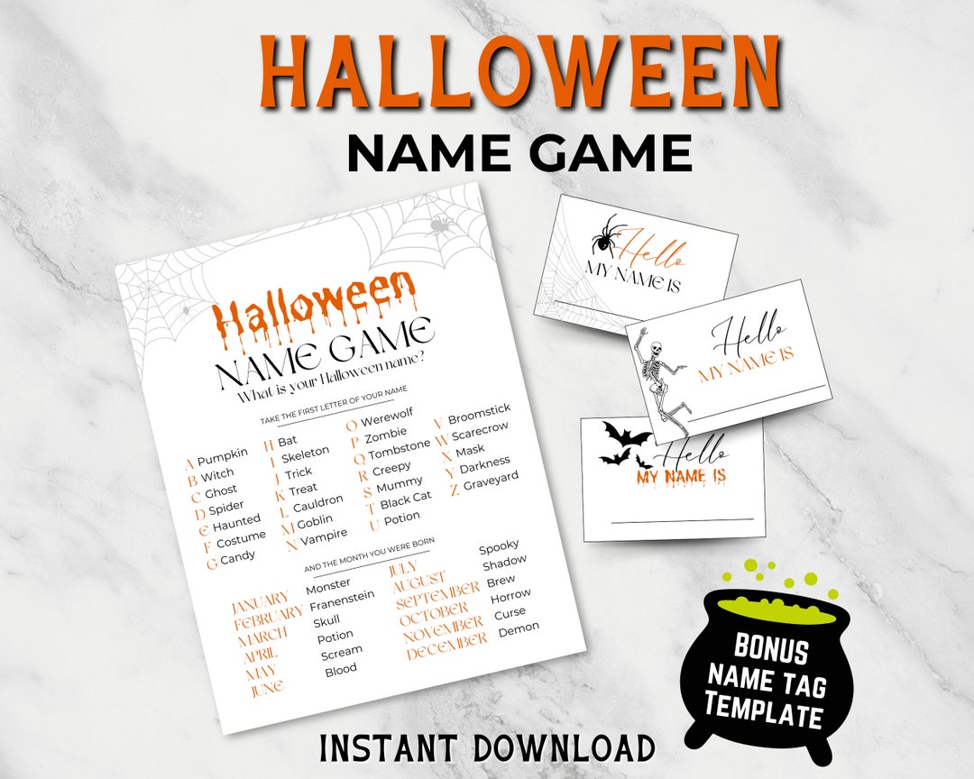 What's Your Halloween Name Game, Spooky Halloween Name Generator ...