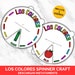 Los Colores Spinner Wheel Craft, Learning Spanish Colors Craft ...