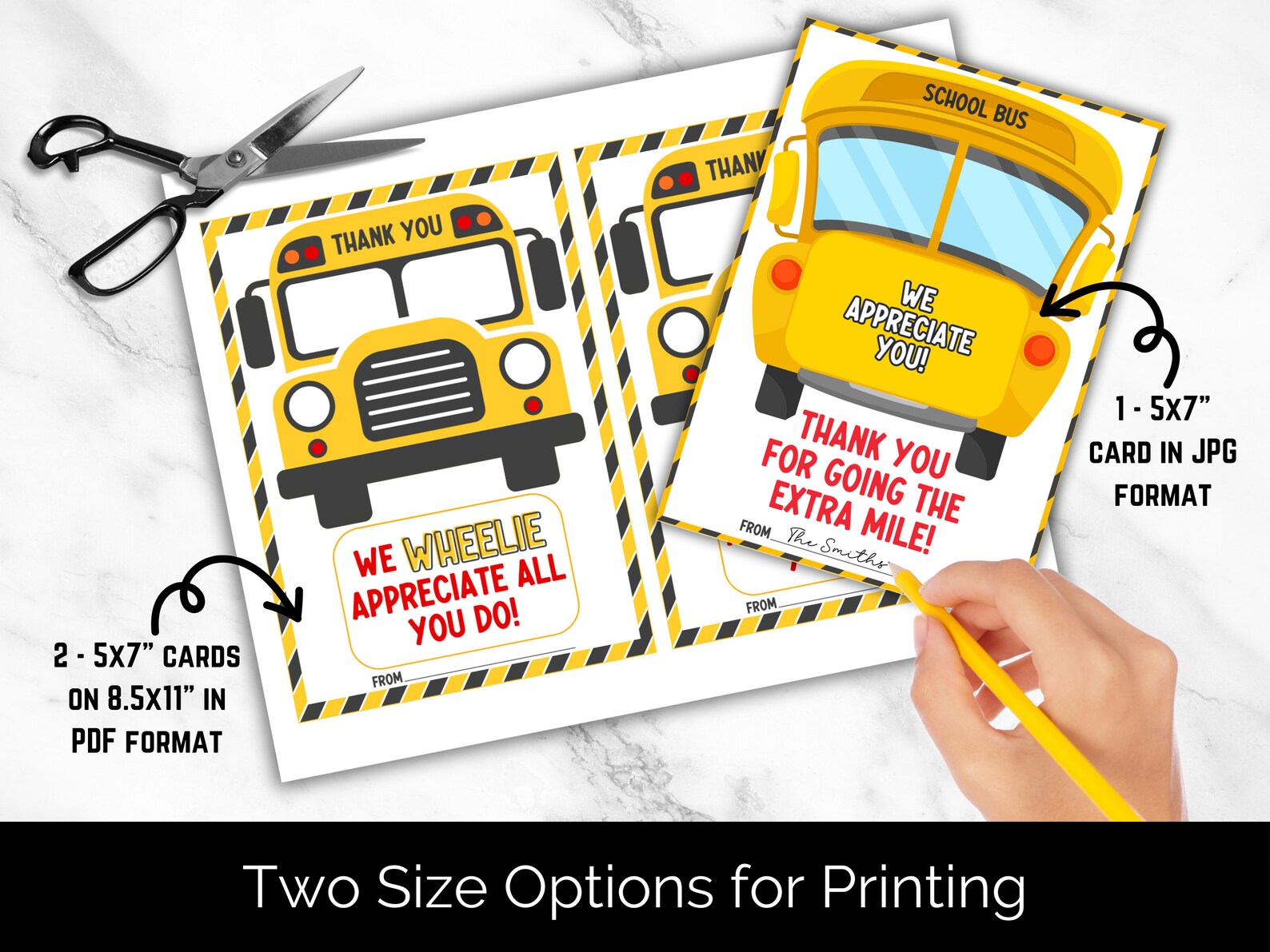 Bus Driver Gift Card Holder, Printable Bus Driver Appreciation Gift ...