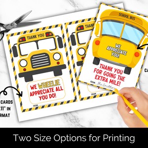 Bus Driver Gift Card Holder, Printable Bus Driver Appreciation Gift ...