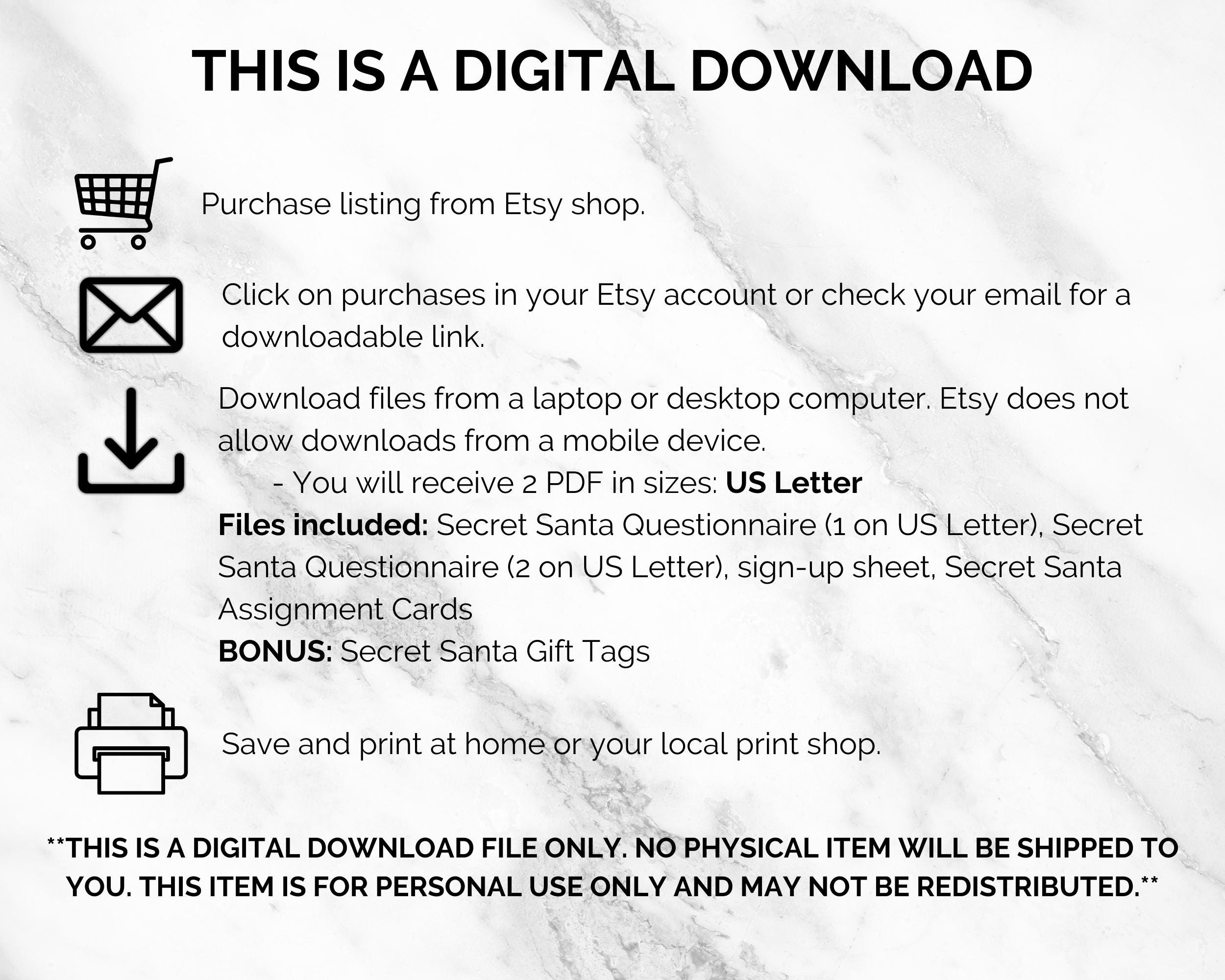 Secret Santa Questionnaire Game, Employee Favorite Things, Friendsmas ...