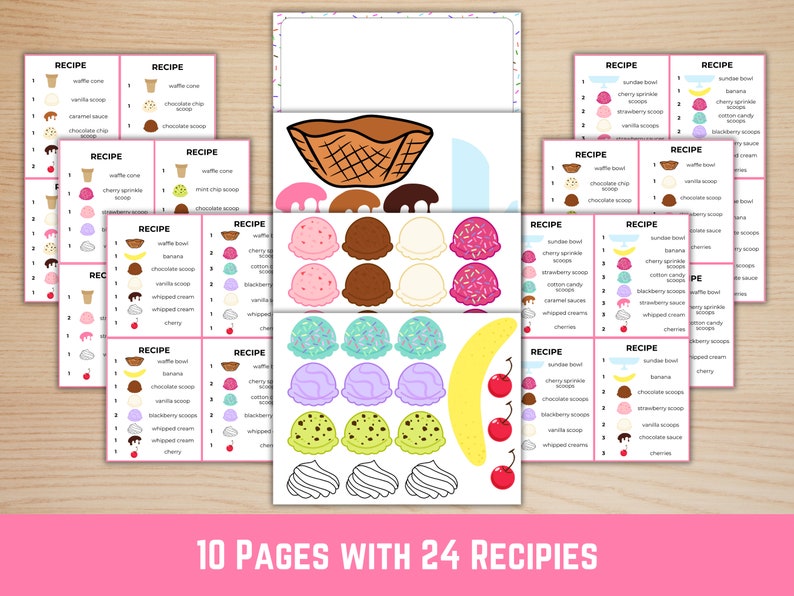 Build a Sundae Game Sensory Bin, Occupational Therapy Fine Motor ...