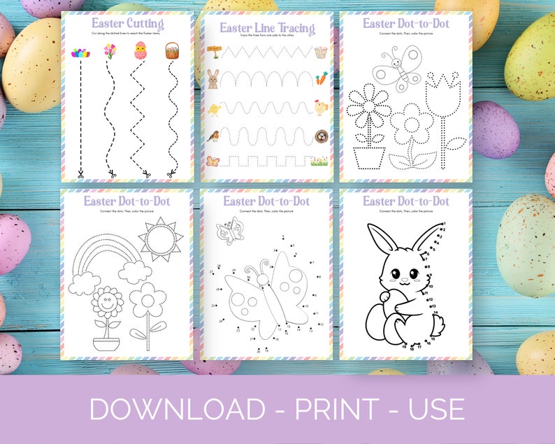 Easter Activity Bundle, Color by Number Easy, Easter Coloring Pages ...