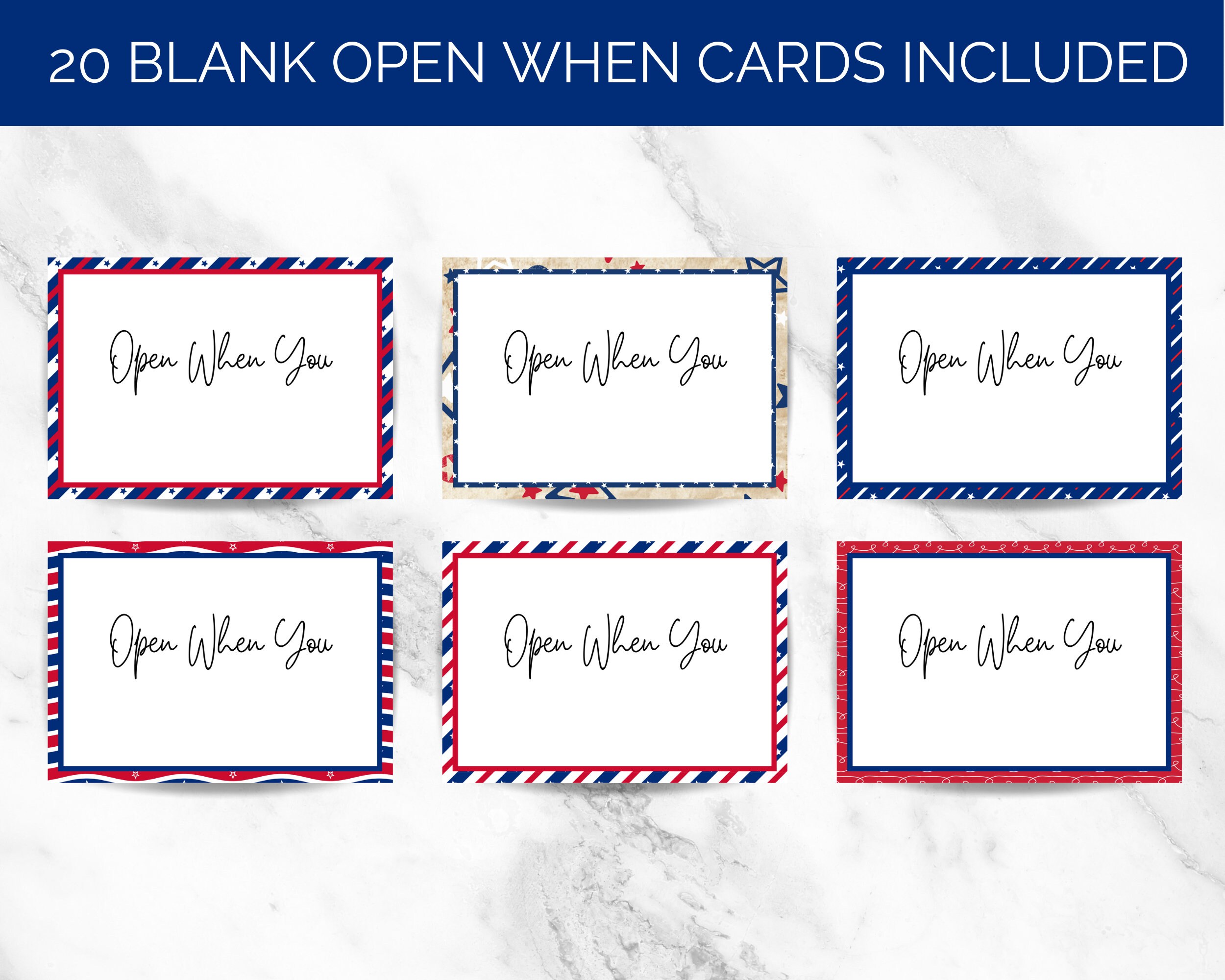 Open When Envelopes for Military, Printable Open When Letters Military ...