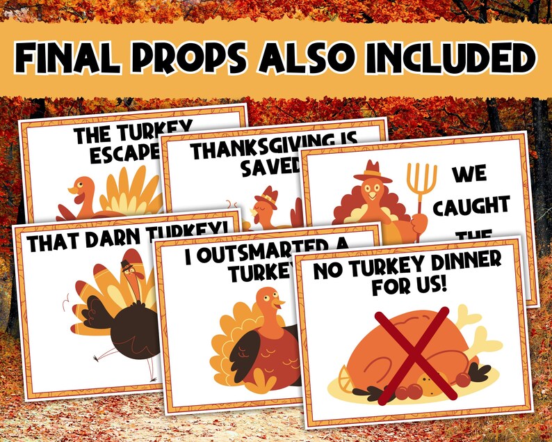 Escape Room for Kids Thanksgiving, Indoor Scavenger Hunt, Thanksgiving ...