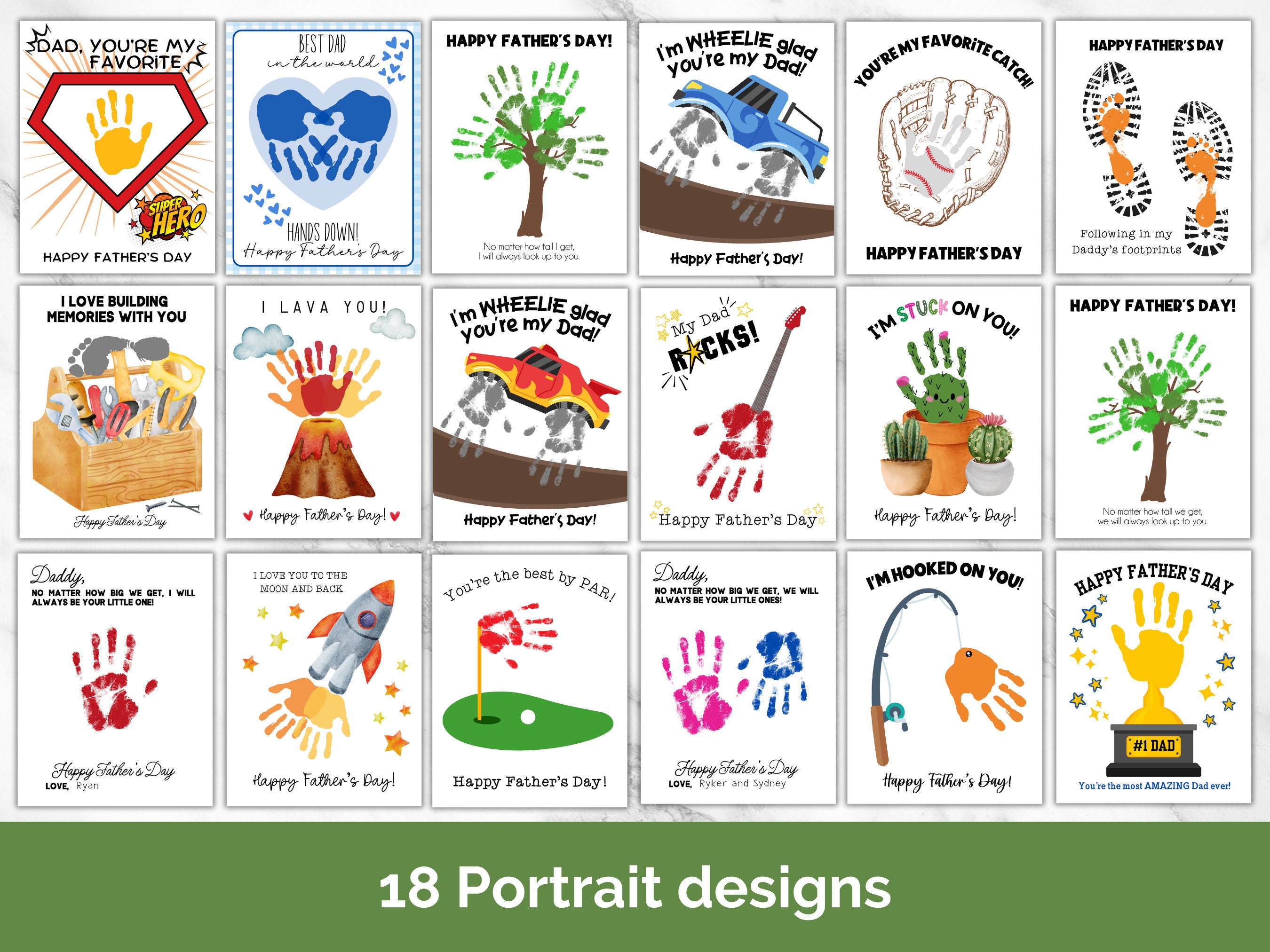 Fathers Day Handprint Craft, DIY Gift for Dad Printable, Gift for Dad ...