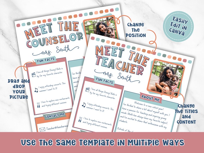 Editable Meet the Teacher Template, Back to School Flyer, All About My ...