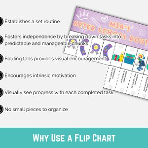 Editable Flip Routine Chart, Visual Chore Chart, Daily Routine Chart ...