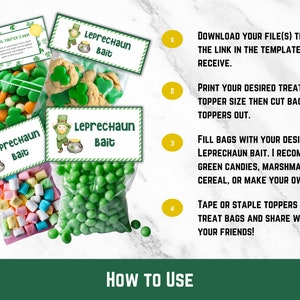 Leprechaun Bait Bag Topper, St. Patrick’s Day Printable Tag, Leprechaun ...