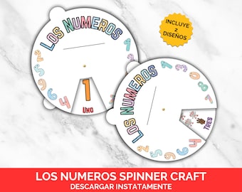 Los Animales Spinner Wheel Craft, Printable Spanish Flash Card Craft ...