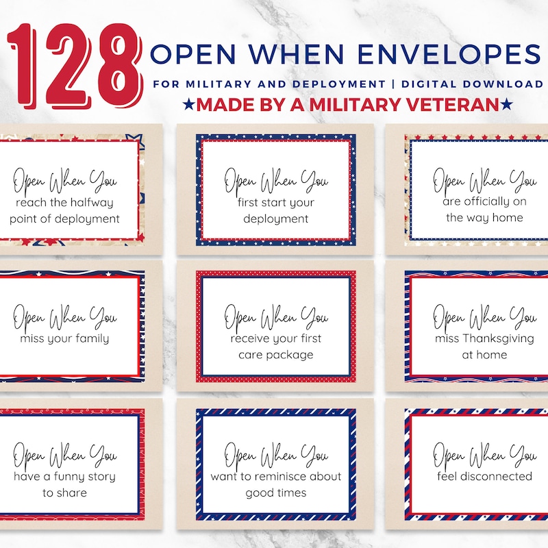 Open When Deployment Letters - Etsy