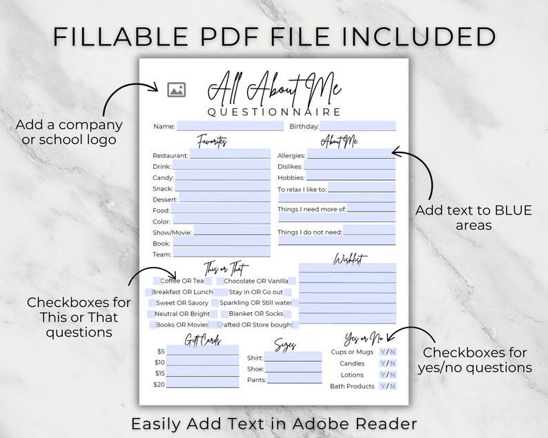 Team Building Get to Know Your Staff Questionnaire Printable, Employee ...