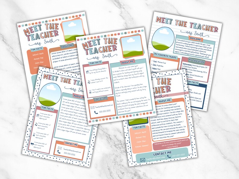 Editable Meet the Teacher Template, Back to School Flyer, All About My ...