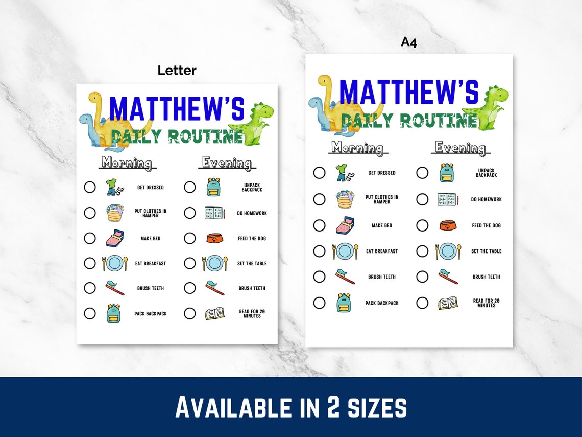 Visual Chore Chart Printable Chore Chart Visual Schedule for Kids Kids ...