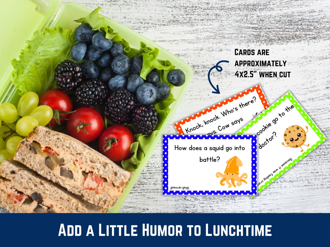 Printable Lunchbox Jokes, Lunch Box Notes for Kids, Lunch Box Jokes ...