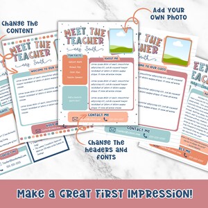 Editable Meet the Teacher Template, Back to School Flyer, All About My ...