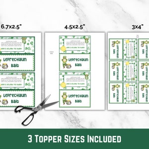 Leprechaun Bait Bag Topper, St. Patrick’s Day Printable Tag, Leprechaun ...