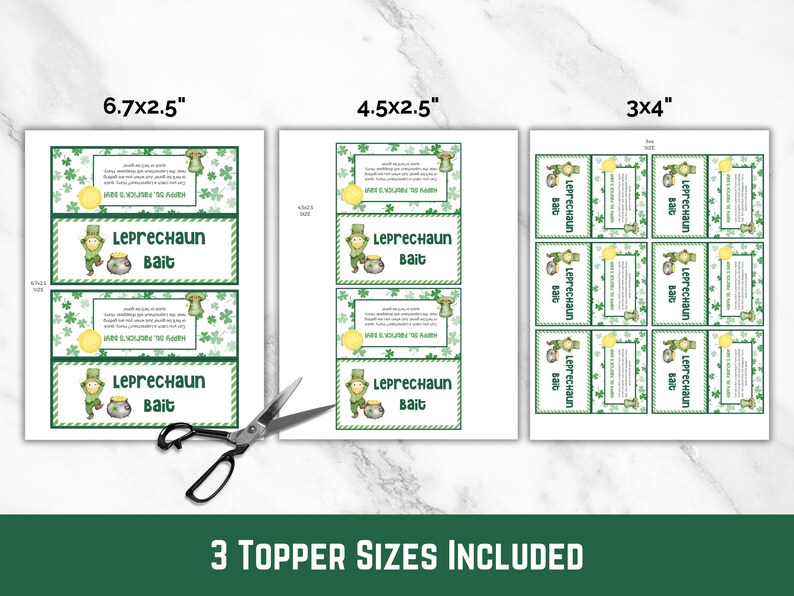 Leprechaun Bait Bag Topper, St. Patrick’s Day Printable Tag, Leprechaun ...