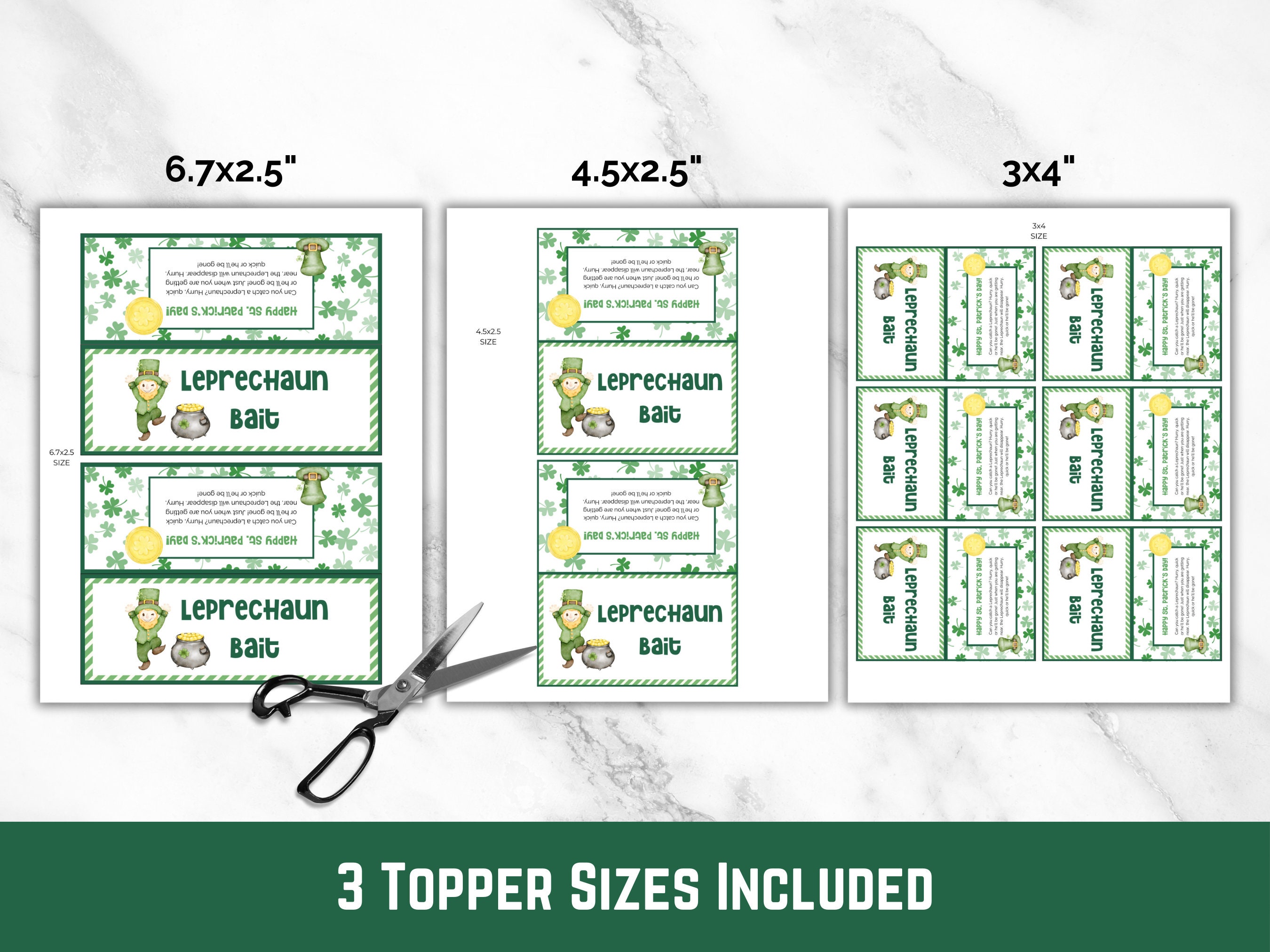 Leprechaun Bait Bag Topper, St. Patrick’s Day Printable Tag, Leprechaun ...