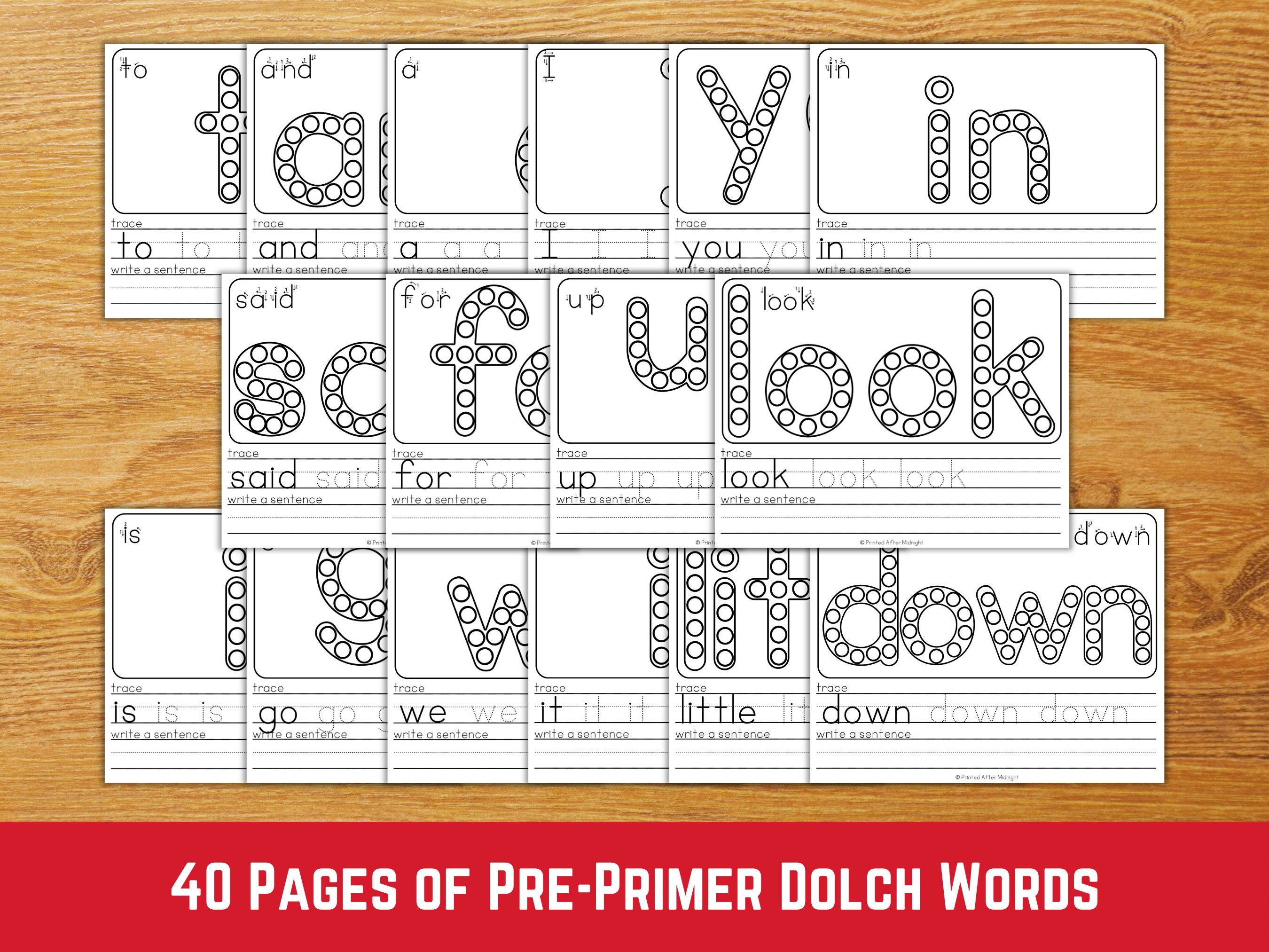 Dolch Word Sight Word Activity, Dolch Sight Words, Dot Marker Sight ...