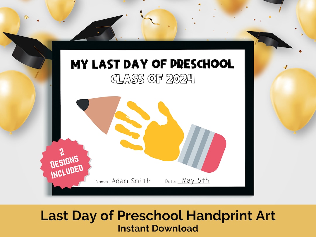 2024 Preschool Graduation Handprint Art, Graduation Handprint Craft ...