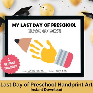 2024 Preschool Graduation Handprint Art, Graduation Handprint Craft ...