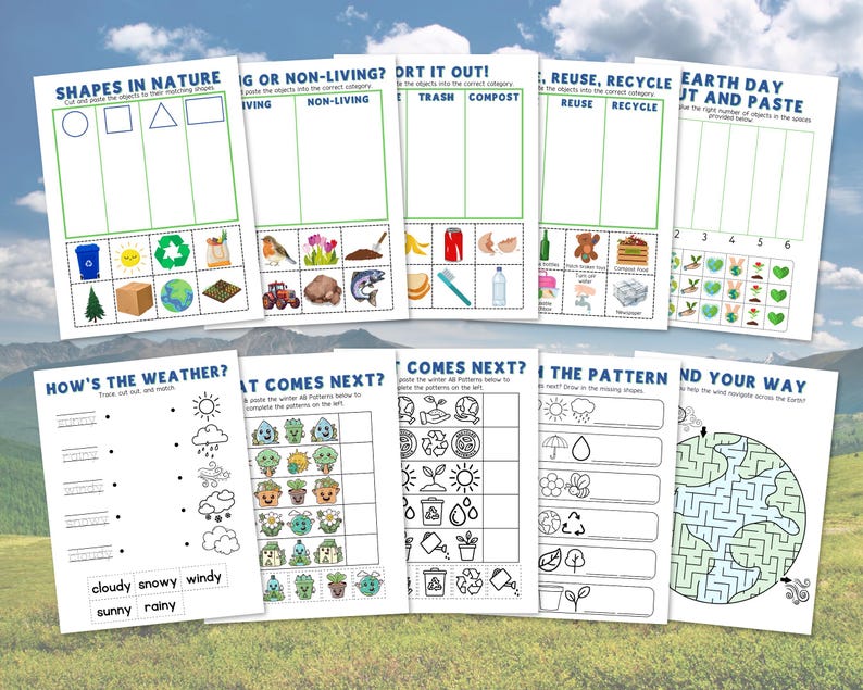 Earth Day Activity Pack, Printable Earth Day Kids Activities, Preschool ...