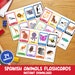 Printable Spanish and English Animal Flash Card, Bilingual Animal ...