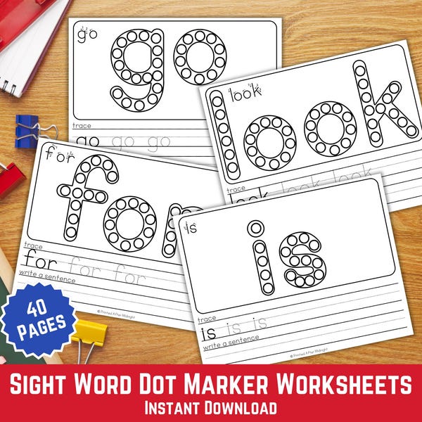 Dolch Sight Words - Etsy