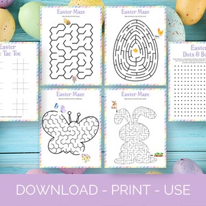 Easter Activity Bundle, Color by Number Easy, Easter Coloring Pages ...