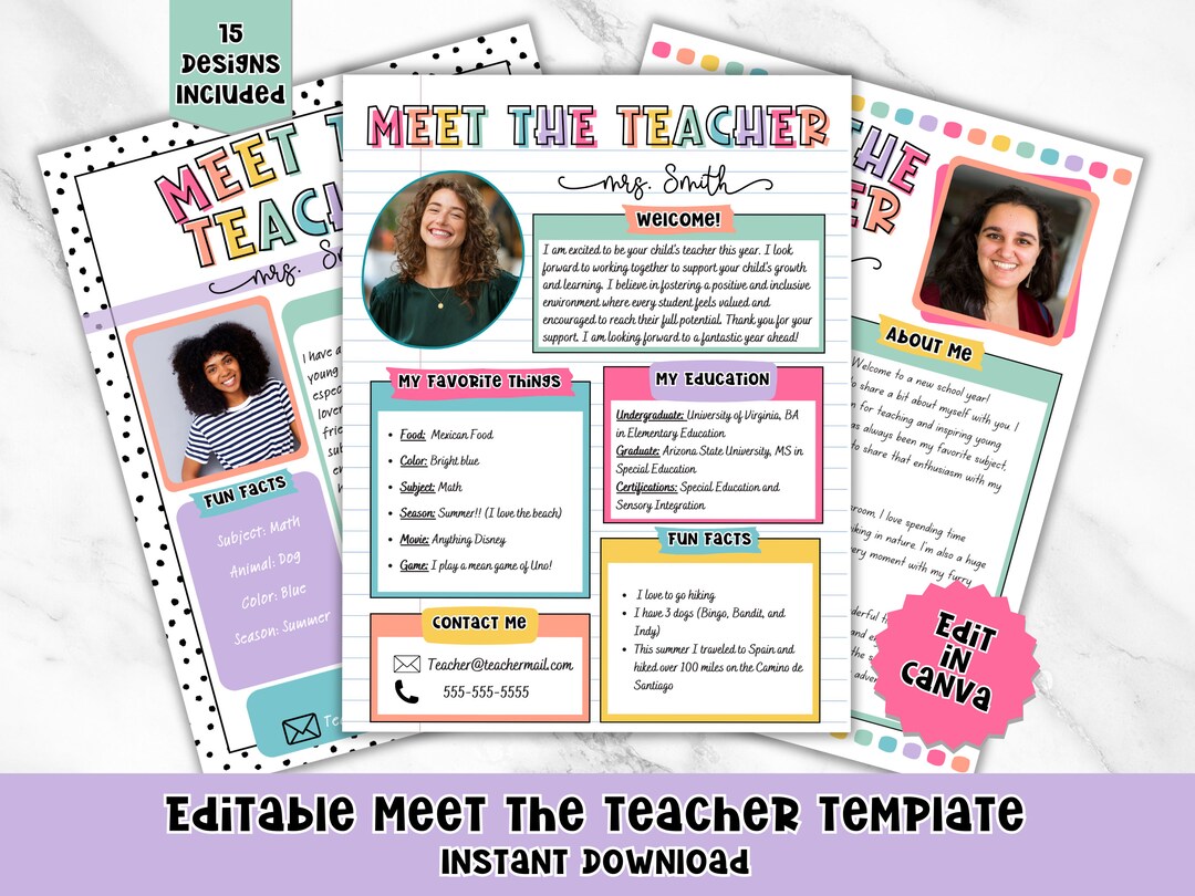 Editable Meet the Teacher Template: Back to School Flyer (digital ...