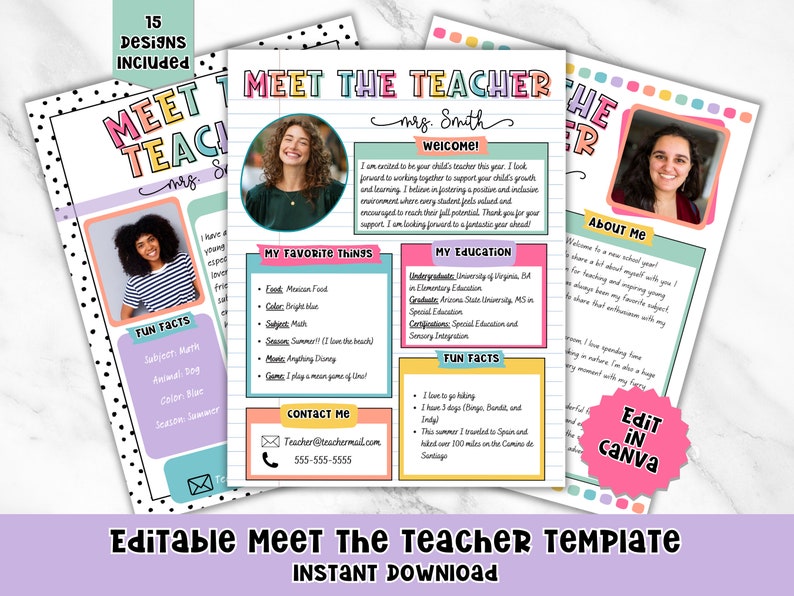 Editable Meet the Teacher Template: Back to School Flyer (digital ...