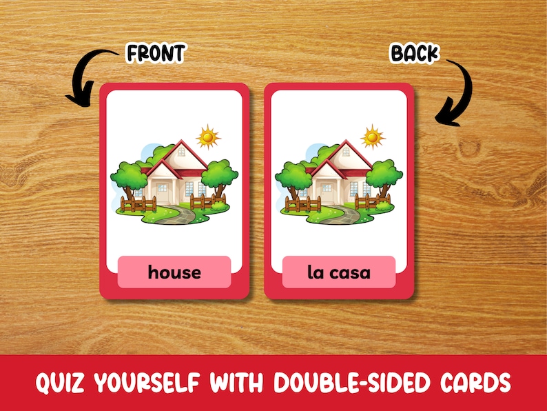 Printable Bilingual Places Flash Card, Lugares Tarjetas Para Niños ...