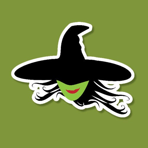 Wicked Stickers: Wizard of Oz Movie Party Favors, Elphaba & Glinda (8 ...