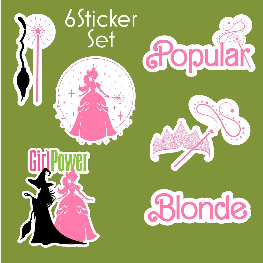 Glinda Wicked Sticker Set Wizard of Oz Good Witch Gift Set Wicked ...