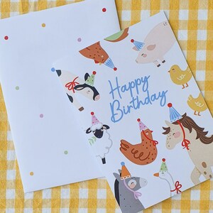 Happy Birthday Printable Card for Kids, Farm Themed Greeting Card, Baby ...