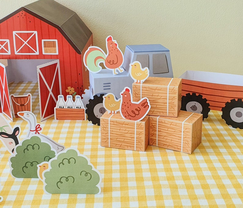Paper Farm, Printable Activities for Kids, Instant Download, Colorful ...