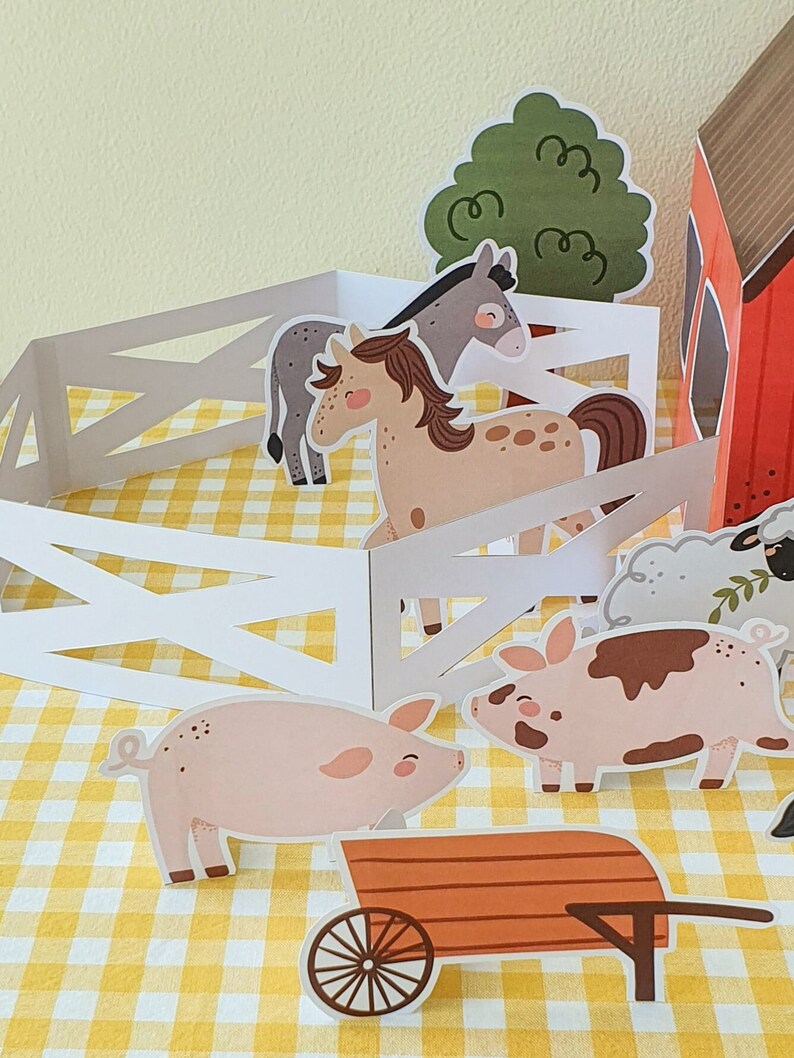 Paper Farm, Printable Activities for Kids, Instant Download, Colorful ...