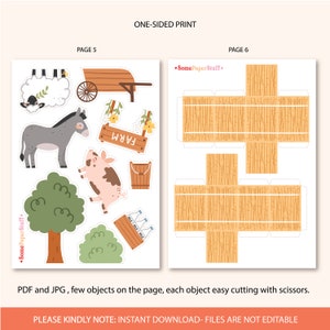 Paper Farm, Printable Activities for Kids, Instant Download, Colorful ...